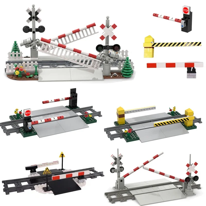 MOC-City-Train-Building-Block-Para-Crian-as-Trilha-De-Trem-Corredor ...