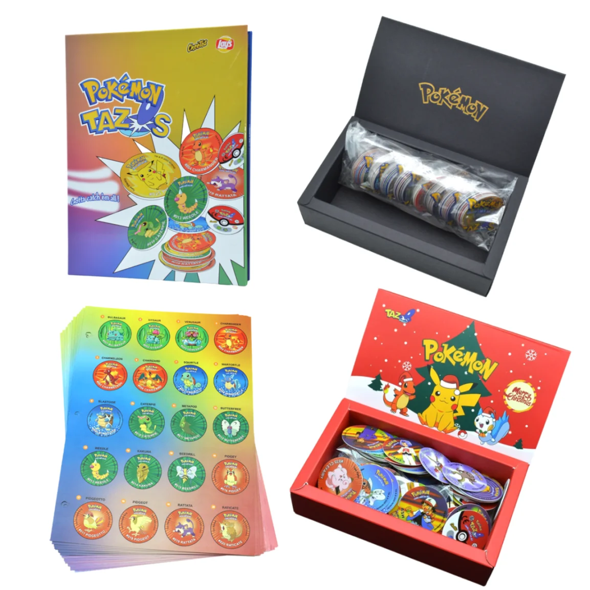 Pokemon-Tazos-3D-Cards-Collection-Album-Pikachu-Round-Cards-Escasso ...
