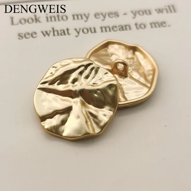 Vintage Irregular Metal Buttons for Women Shirt Suit Overcoat Sewing ...