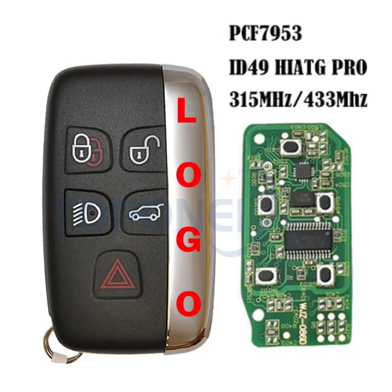 자동차 원격 스마트키, 랜드로버 디스커버리 4, 프리랜더 ID49 PCF7953, 레인지로버 스포츠, 이보크용, 5 버튼 ...
