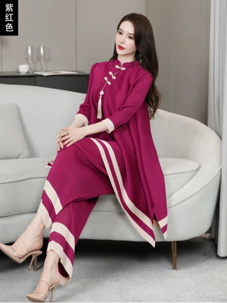 Conjunto-cheongsam-plissado-estilo-chin-s-miyak-para-mulheres-roupa ...