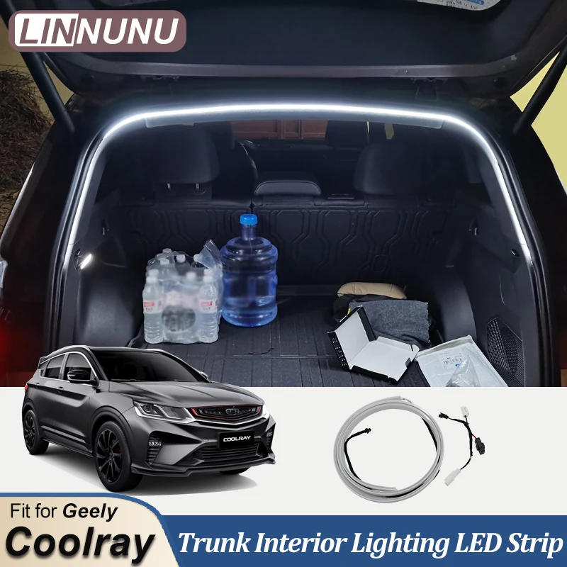 LINNUNU Rear Trunk LED Light Bar Strips Trunk Interior Decorative Lamp ...