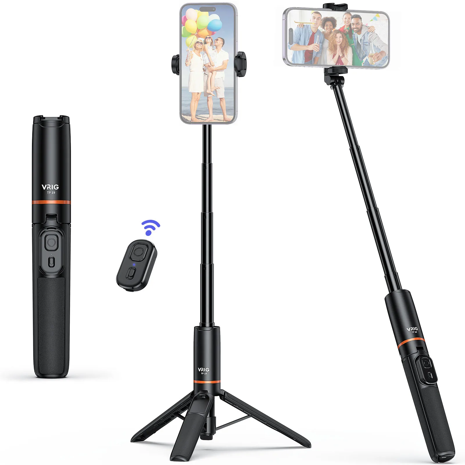 Vrig Tp 19 Extendable Selfie Stick Tripod For Phone Max Length 59 5cm