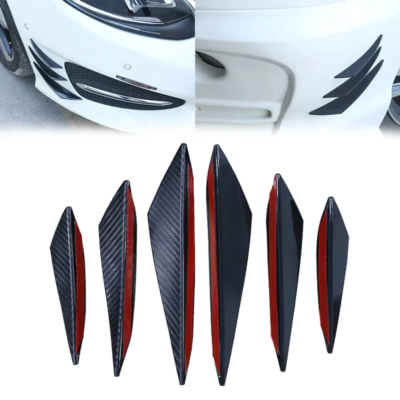 6pcs-Universal-Rubber-Car-Front-Bumper-Lip-Protector-Rear-Diffuser ...