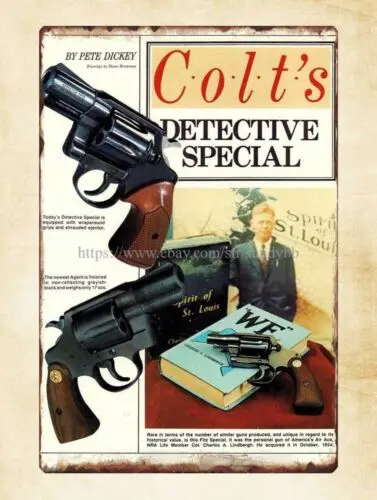 wall-bedroom-Colt-firearm-Hand-Gun-detective-special-revolver-metal-tin ...