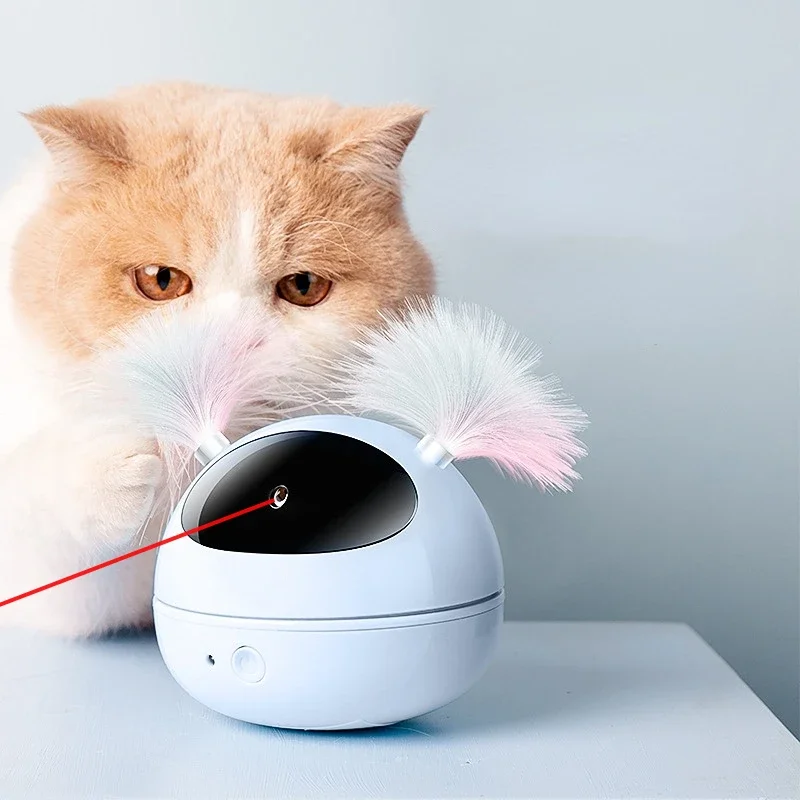Electric-Cat-Toy-Infrared-Light-Pen-Teasing-Cat-Stick-Feather-Automatic ...