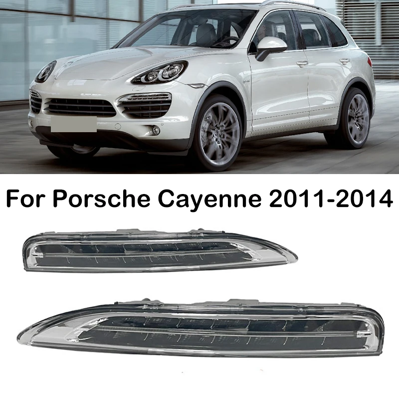 For-Porsche-Cayenne-2011-2012-2013-2014-LED-Front-Bumper-DRL-Daytime ...