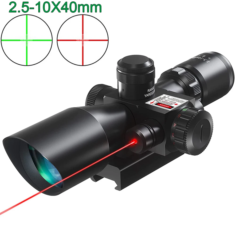 Red Rifle Scope Crosshairs