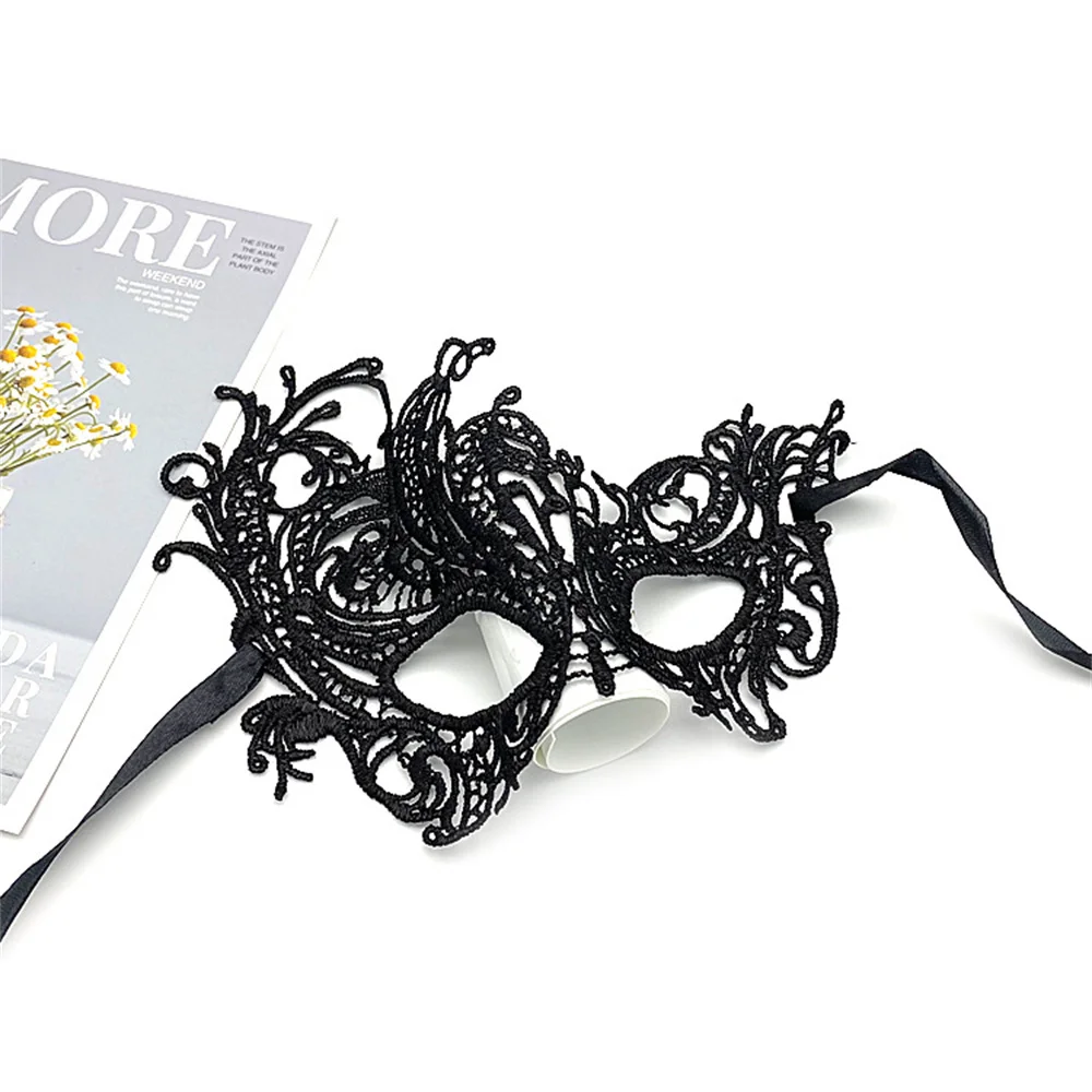 Black-Hollow-Lace-Masquerade-Face-Mask-Sexy-Cosplay-Prom-Party-Props ...