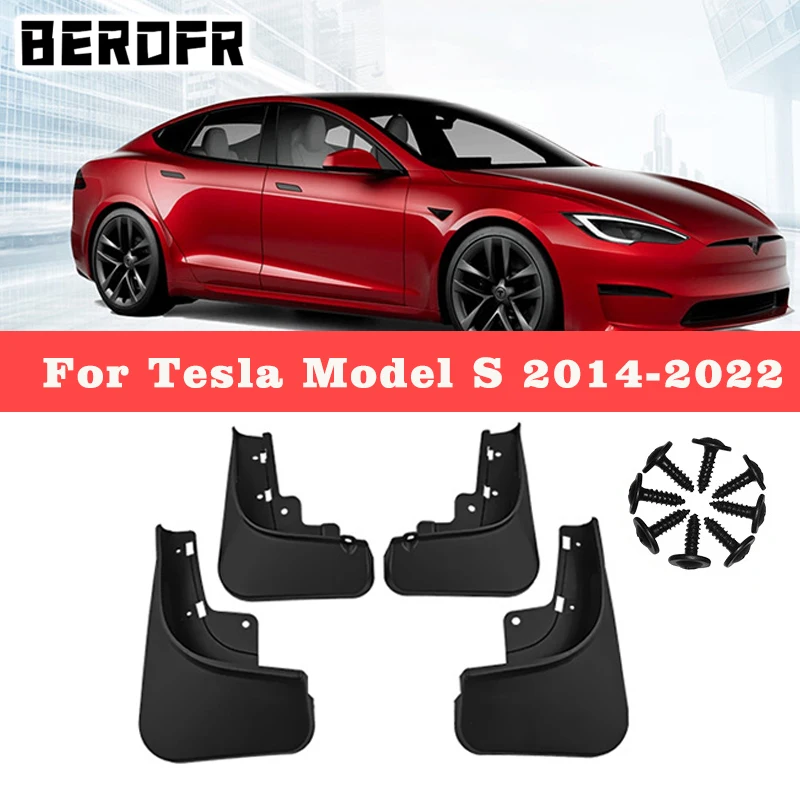For-Tesla-Model-S-2014-2020-2022-Mud-Flaps-4PCS-Mud-Flaps-Splash-Guard ...