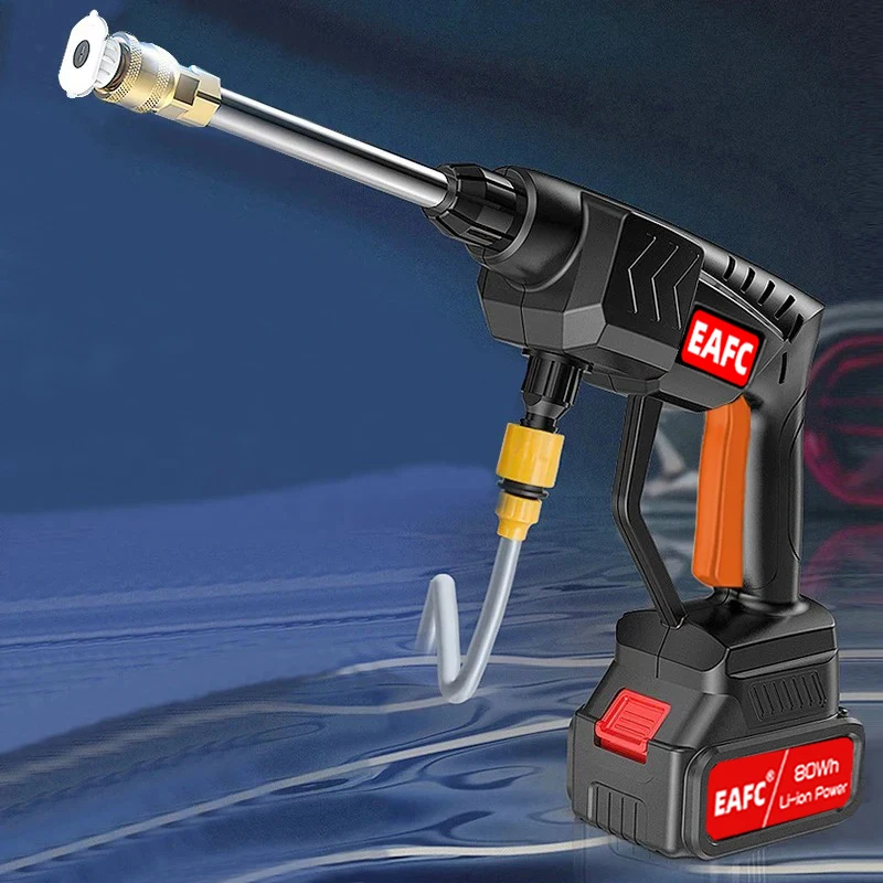 EAFC-60Bar-Electric-Car-Washer-Gun-500W-Wireless-High-Pressure-Cleaner ...