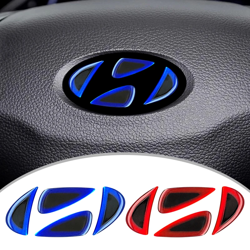 1X-Car-Steering-Wheel-Front-Emblem-Badge-Logo-Sticker-For-Hyundai ...