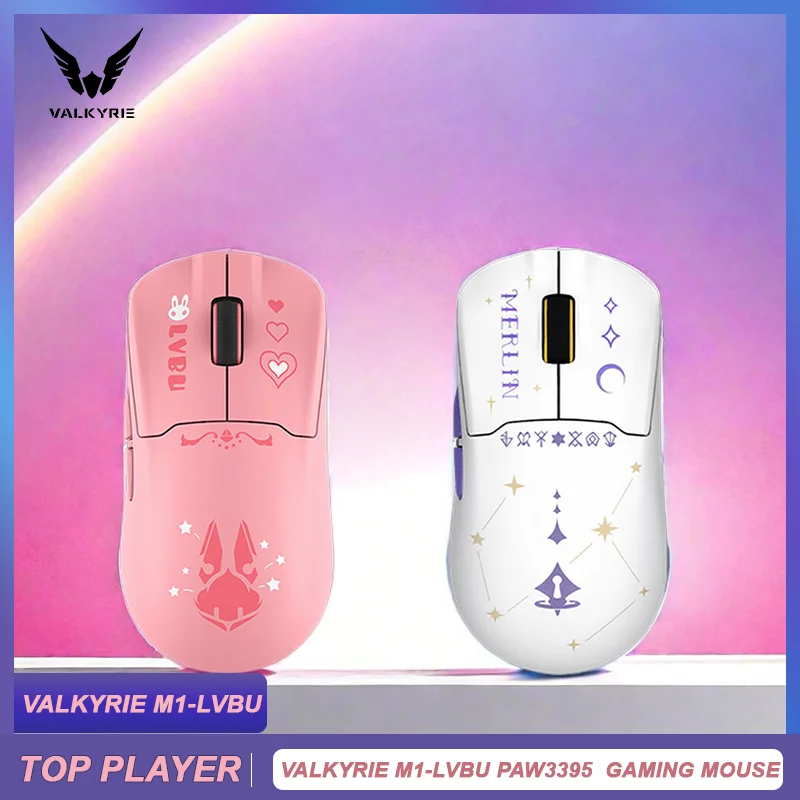 Valkyrie-M1-LVBU-Gaming-Mouse-Paw3395-Pink-3-Mode-Bluetooth-2-4g ...