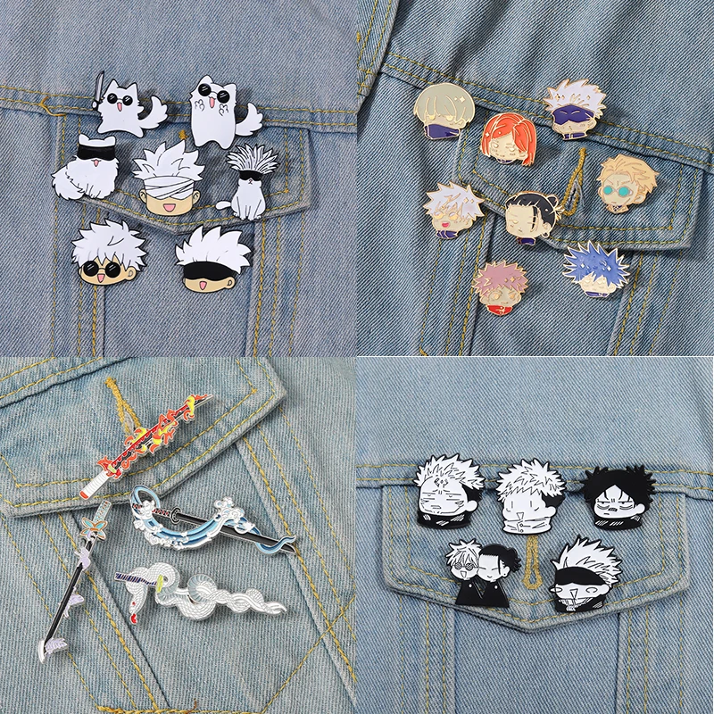 3-6pcs-Set-Anime-Collection-Enamel-Pins-Custom-Cartoon-Character-Brooch ...