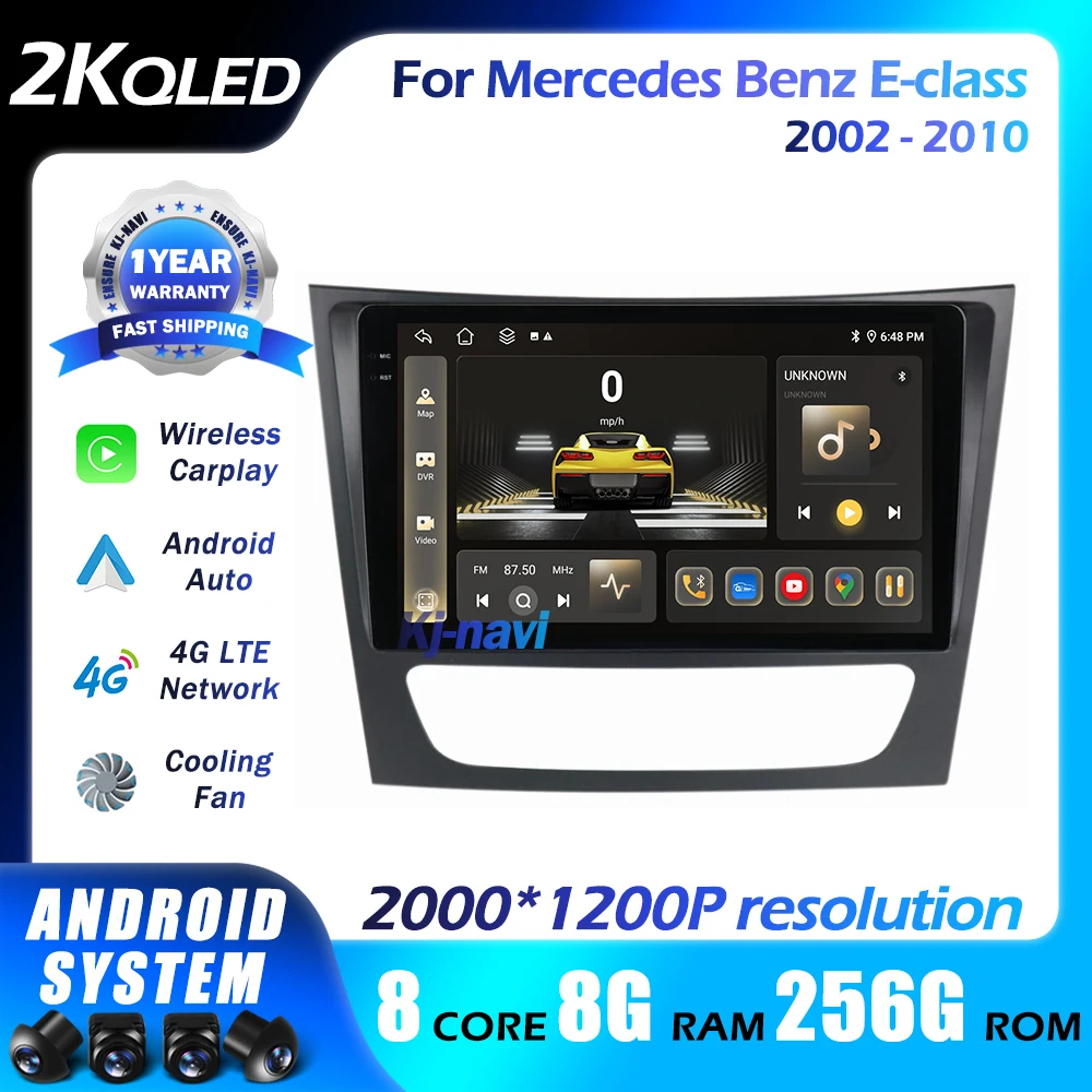 Car-Radio-Android-14-For-Mercedes-Benz-E-class-W211-E200-E220-E300-E350 ...