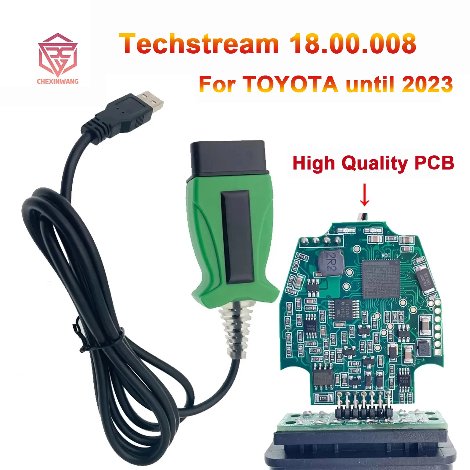 Techstream-18-00-008-TIS-J2534-Passthru-Cable-For-TOYOTA-2-TOYOTA2-DLC3 ...