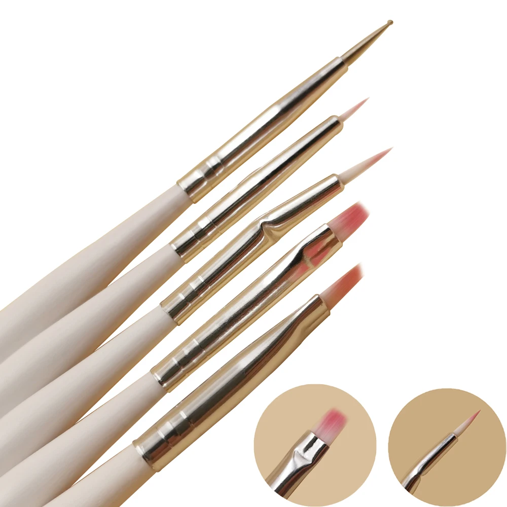Nail-Brushes-Set-5pcs-Professional-Nail-Supplies-For-UV-Gel-Drawing ...