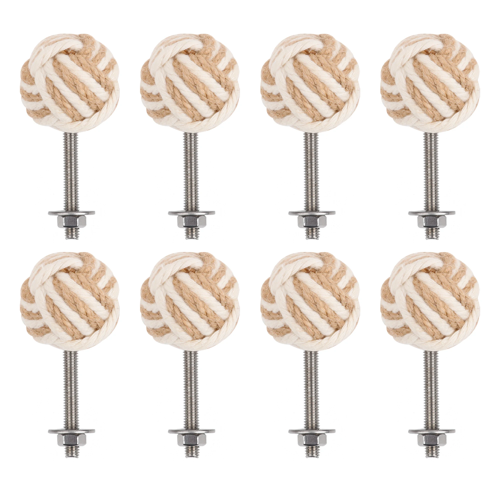 Hemp-Rope-Drawer-Knobs-Round-Handmade-Cabinets-Dresser-Handles-Wood ...