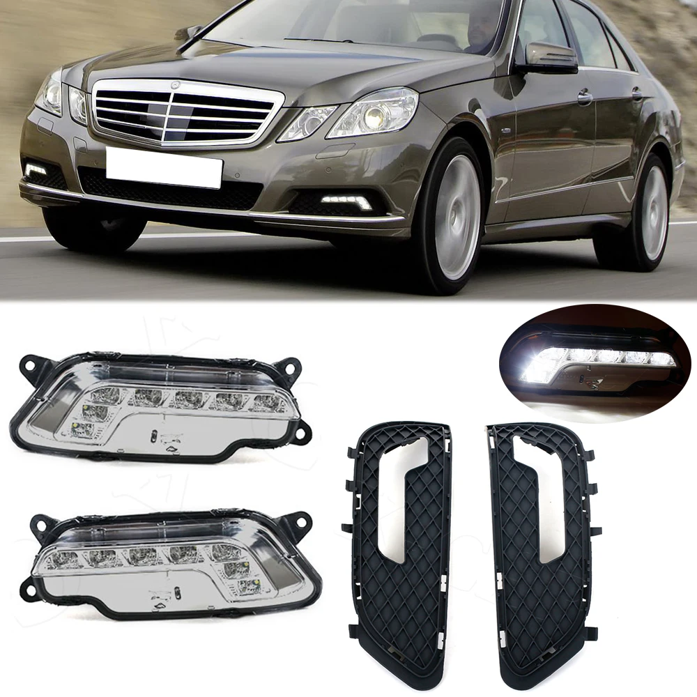 For-Mercedes-W212-E300-E350-E500-2009-2010-2011-2012-2013-LED-Daytime ...