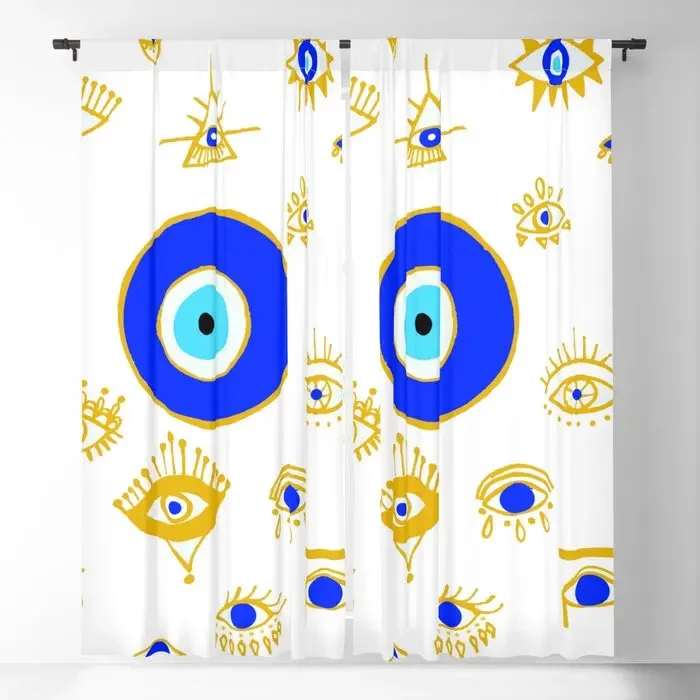 Evil Eye Blackout Curtains 3D Print Window Curtains For Bedroom Living ...