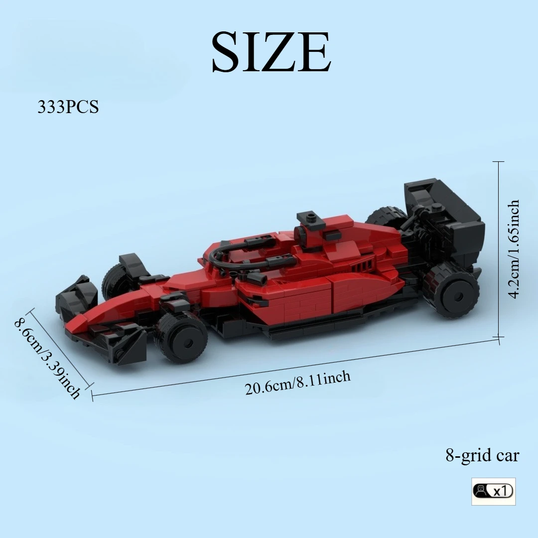 333PCS Formula Racer Building Kit - MOC-Compatible Sports Car Model for ...