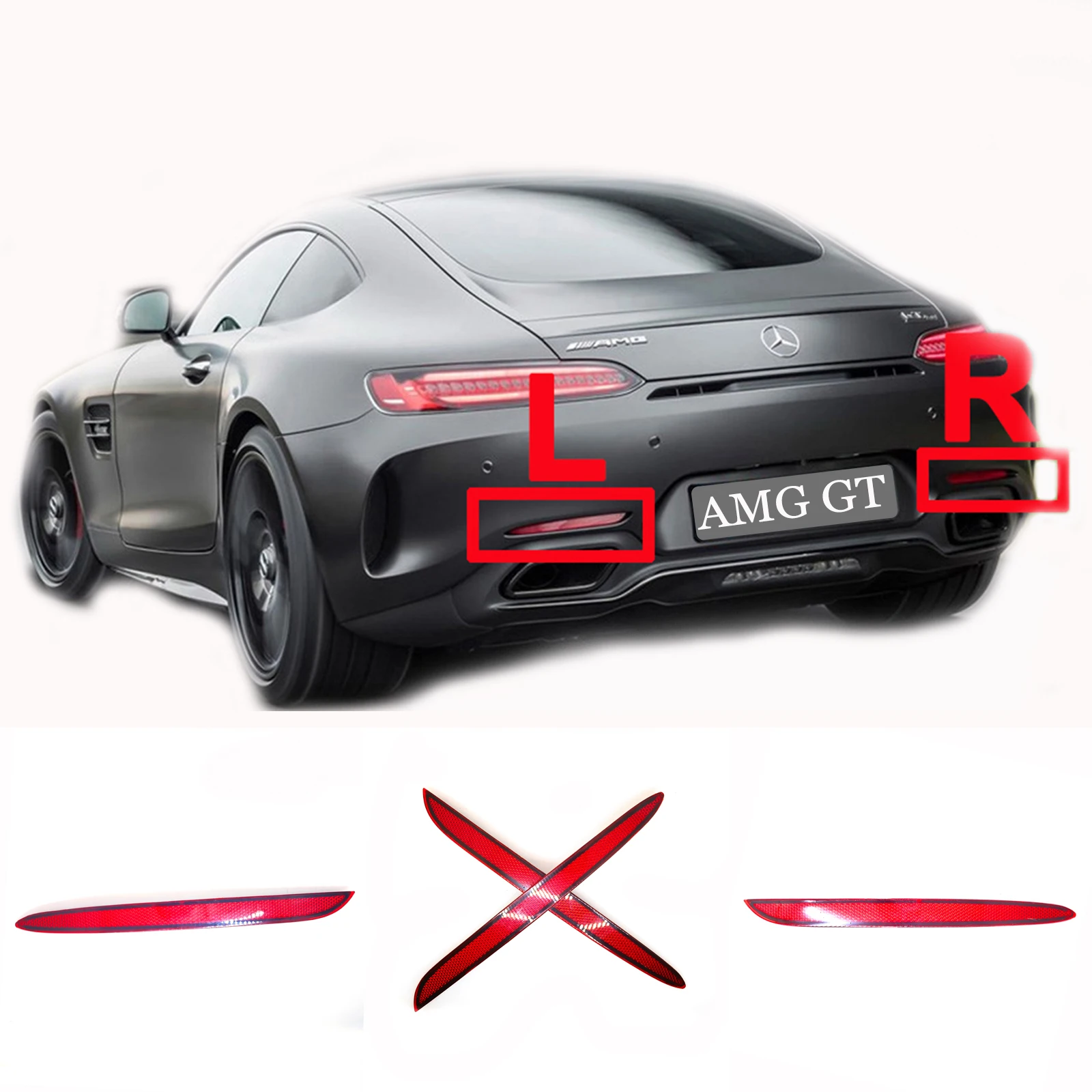 Reflectores-traseros-compatibles-con-Mercedes-AMG-GT-W190-C190-C-R-S-50 ...