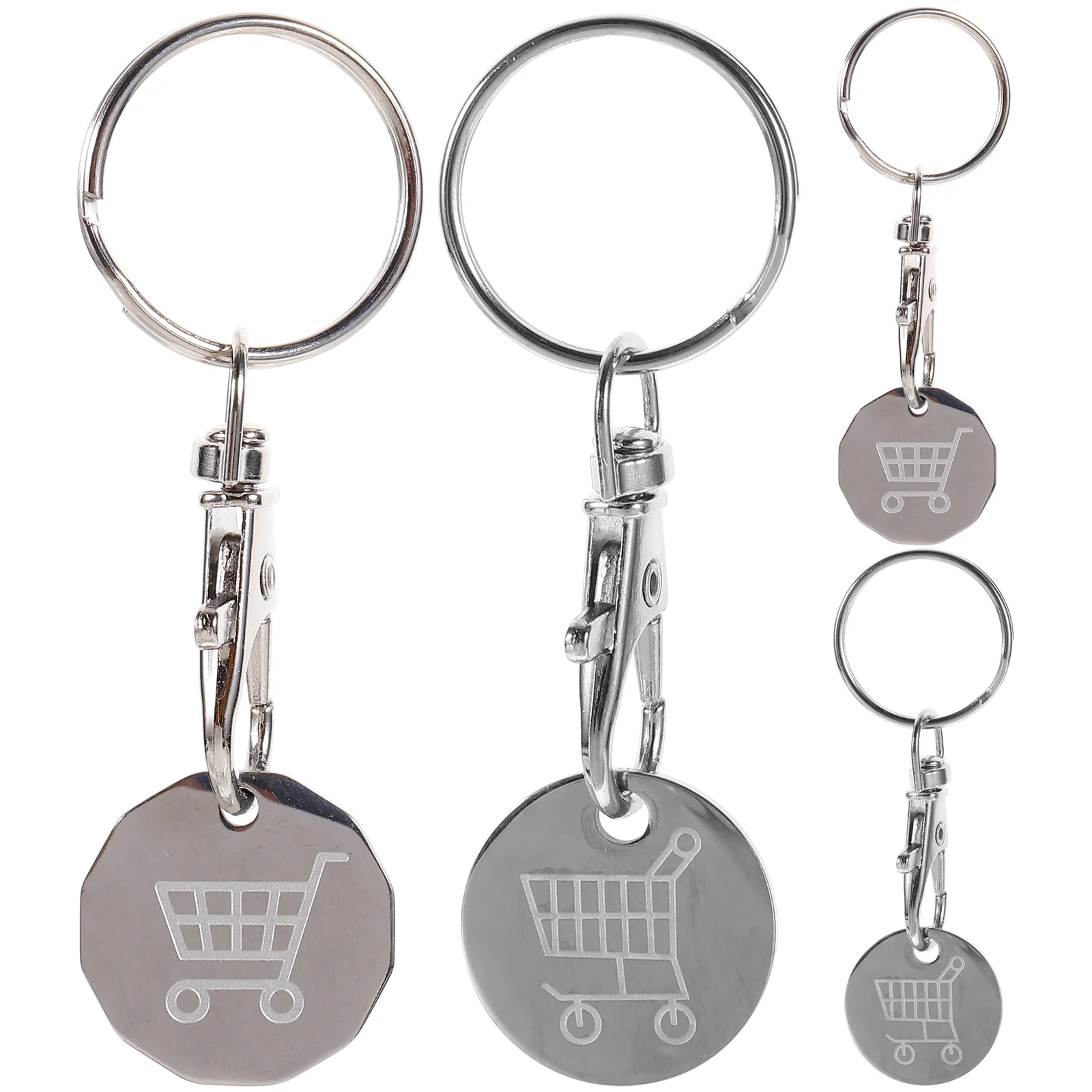 4pcs-Trolley-Tokens-Key-Ring-Ornament-Metal-Small-Tokens-Shopping-Cart ...