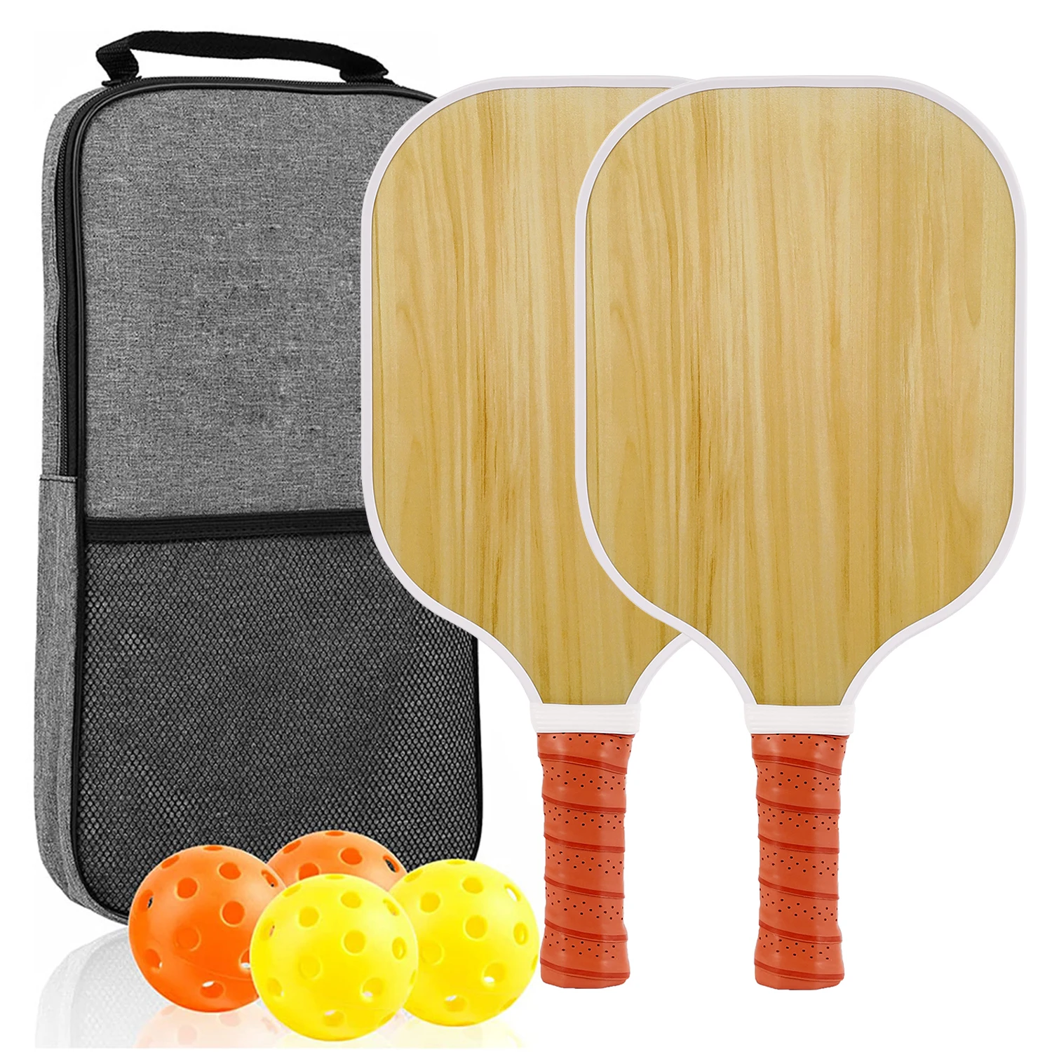 Pickleball-Paddles-Set-Carbon-Fiber-Rackets-Graphite-Honeycomb-Core ...