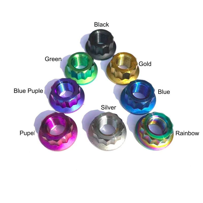 M7-M8-M10-Titanium-Flange-12Point-Nuts-Din6923-Ti6Al4V-Alloy-For-Rear ...