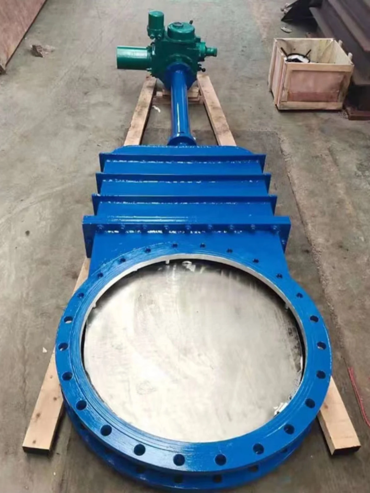 Large Diameter Carbon Steel Electric Knife Gate Valves PZ973H-16C ...