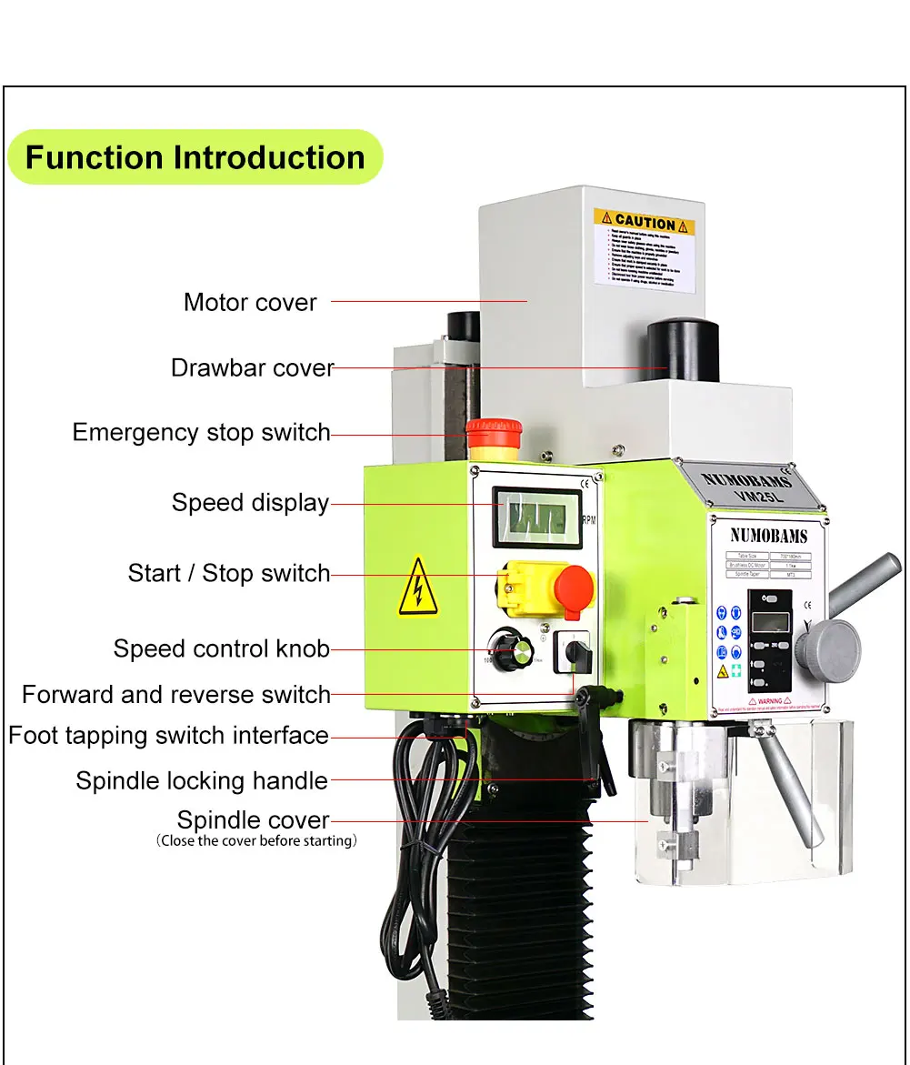 NUMOBAMS Super VM25L 1100W Brushless Motor with Auto Feeder + Foot ...