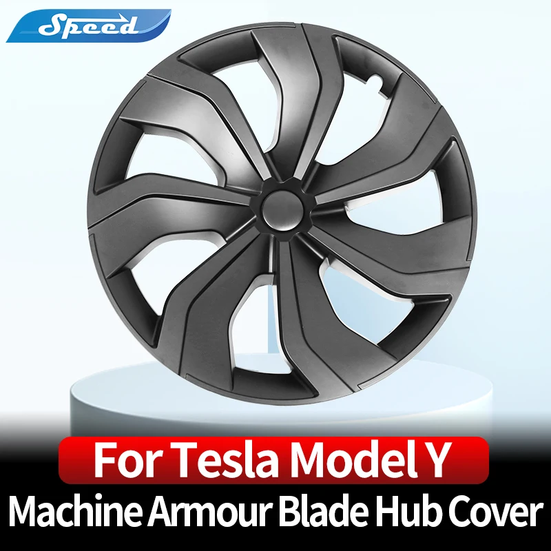 For-Tesla-Model-Y-19-inch-Machine-Armour-Blade-Hub-Cover-Car ...