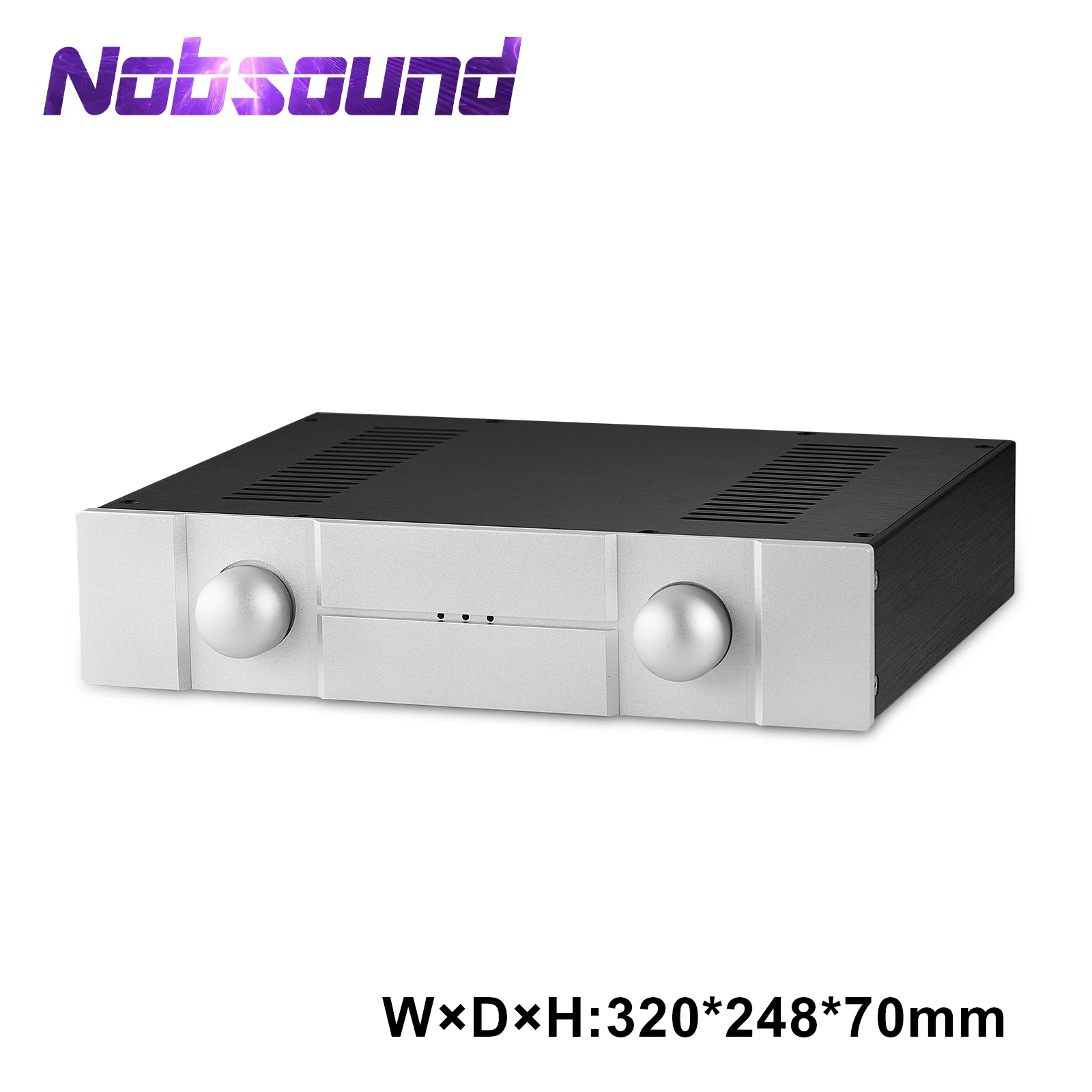 Nobsound HiFi Amplifier Housing Aluminum Chassis for DIY Amplifier Case ...