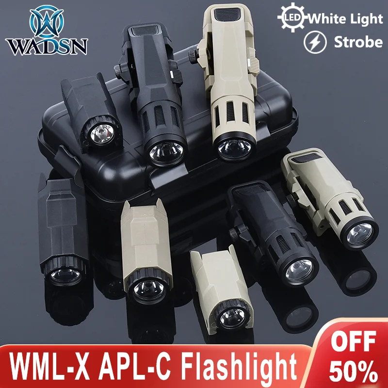 Tactical WML-X APL-C Mini Flashlight White Light Strobe 3 Modes Fit ...