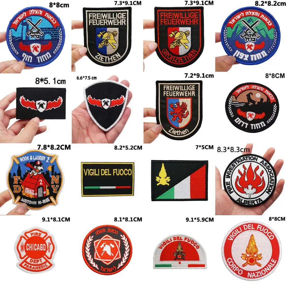 fire-fighters-fire-service-Tactical-Embroidery-Patches-for-Backpacks ...