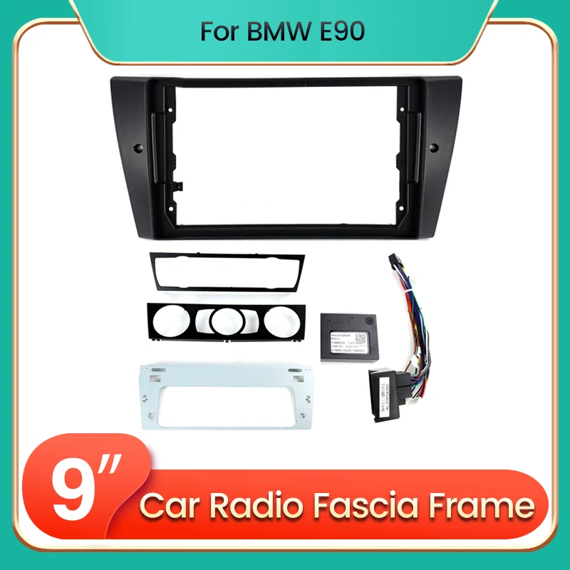 9-inch-Car-Radio-Fascia-Frame-for-BMW-3-Series-E90-E91-318i-320i-Auto ...