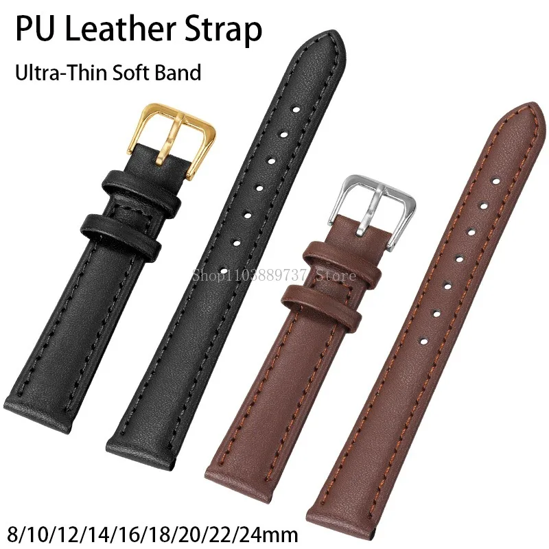 PU-Leather-Straps-Ultra-Thin-Soft-Watch-Band-for-Seiko-Men-Women ...
