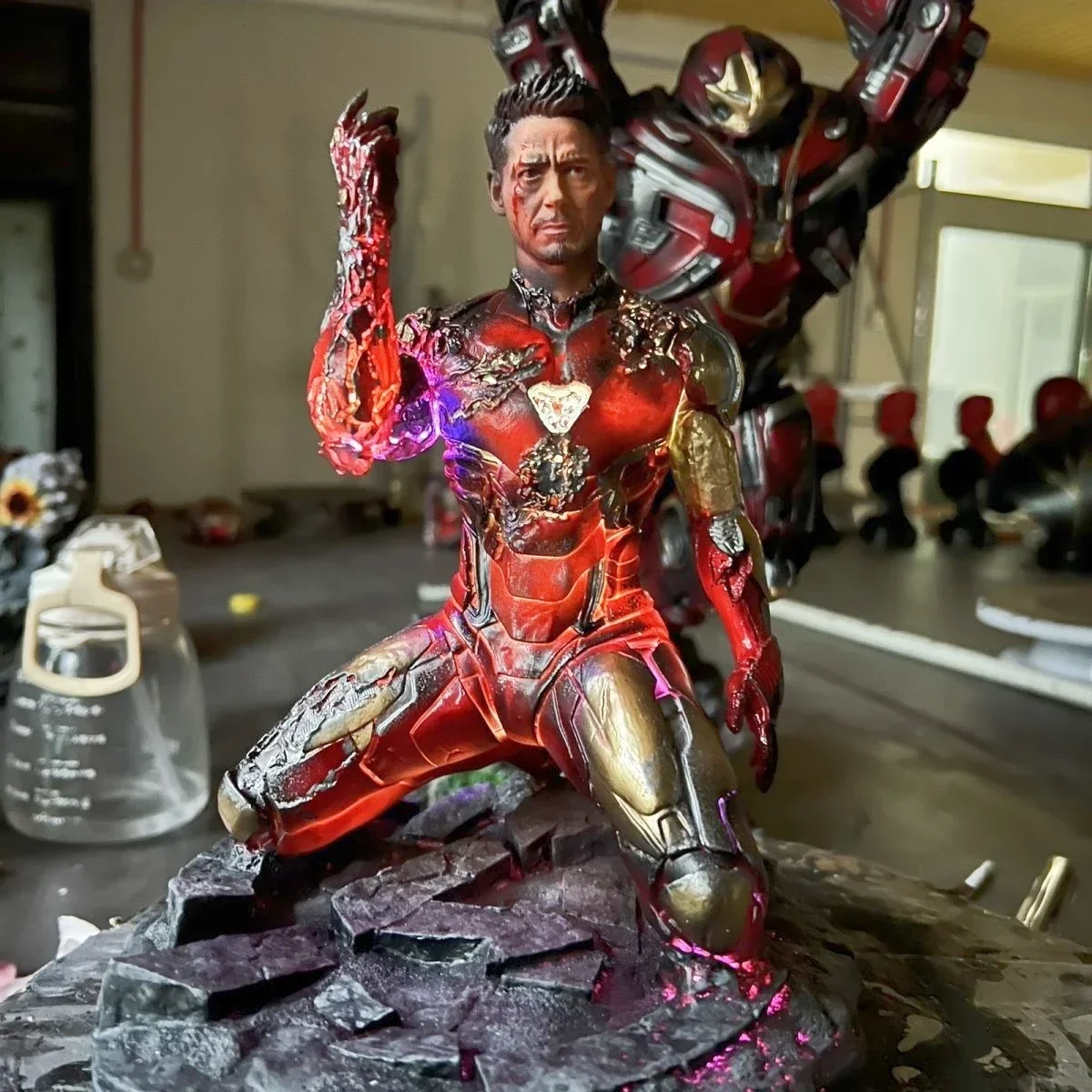 The-Avengers-Endgame-Anime-Figure-Iron-Man-Mk85-Snap-Your-Model-Dolls ...