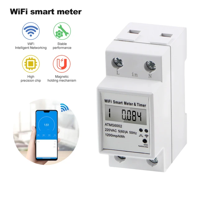 Wifi Intelligente Energie Meter Eenfase Din Rail, 40% OFF