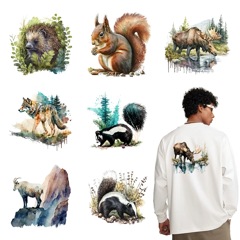 Heat transfer printing stickers art painting stickers animal patterns ...