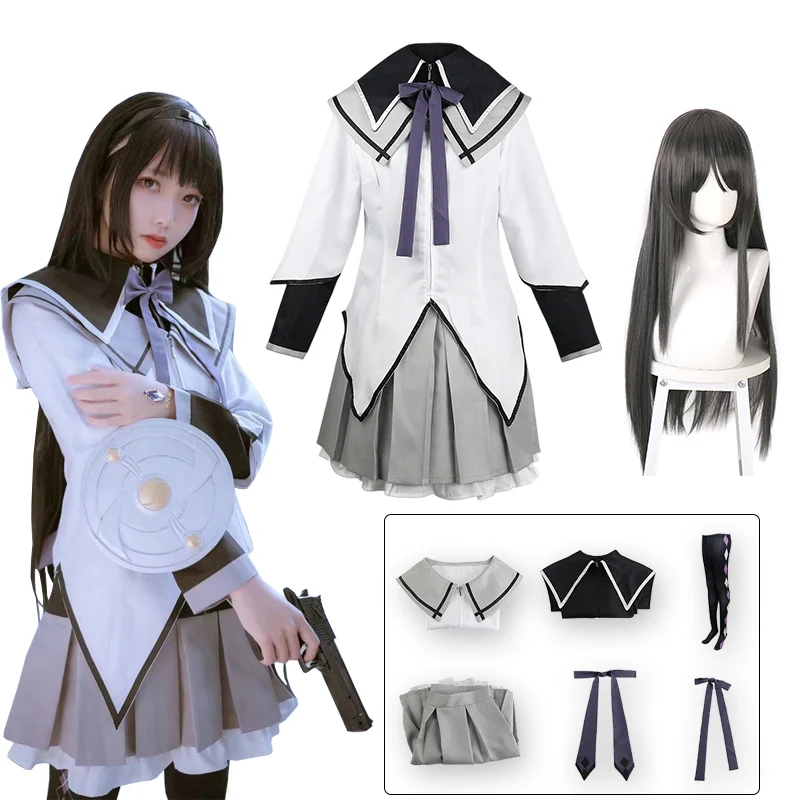 Akemi Homura Cosplay Skirt Anime Magical Girl Puella Magi Cosplay ...
