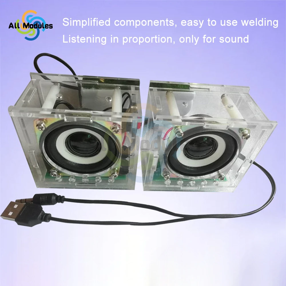 Mini Speaker Kit 3W Speaker Power Amplifier Computer Audio Welding ...