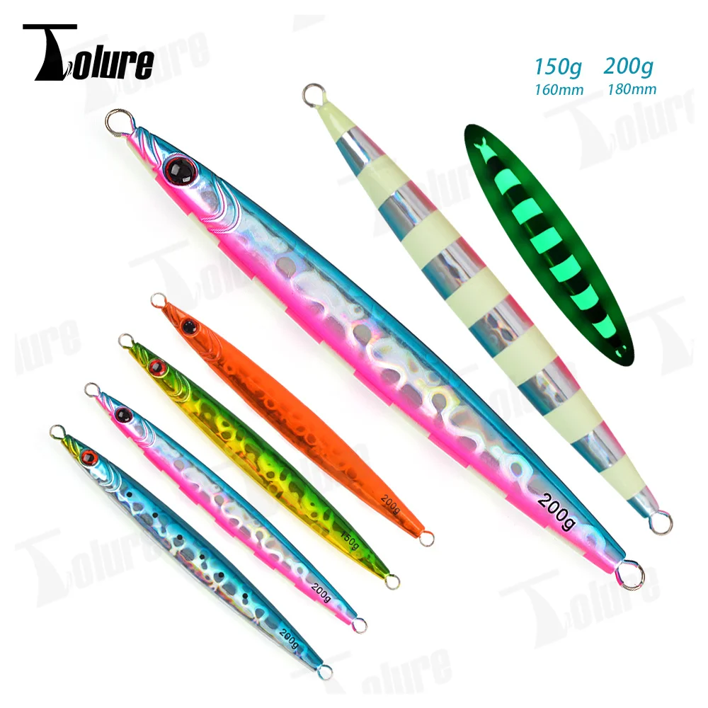TOLU-Sinking-Metal-Casting-Jig-Sinking-Fishing-Lure-150g-200g ...