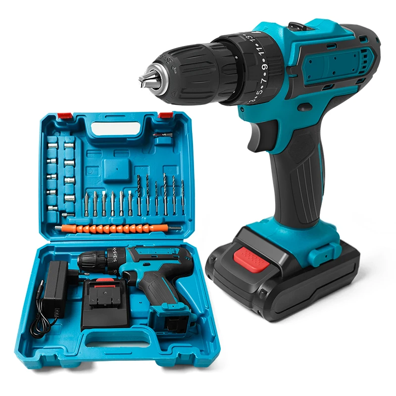 Rechargeable-Electric-Hand-Drill-Set-Pistol-Drill-Electric-Screwdriver ...