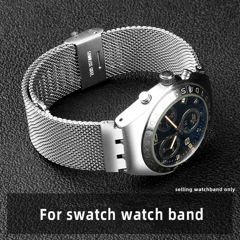 17mm-19mm-20mm-New-Milan-breathable-mesh-belt-watch-band-For-Swatch ...