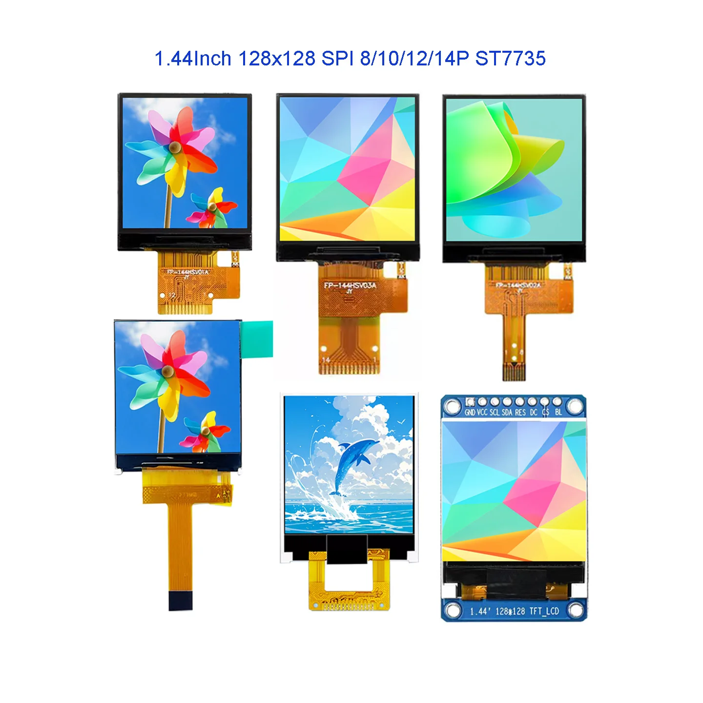 1.44Inch TFT 128*128 Lcd Display Color Module SPI interface 8p / 10p ...
