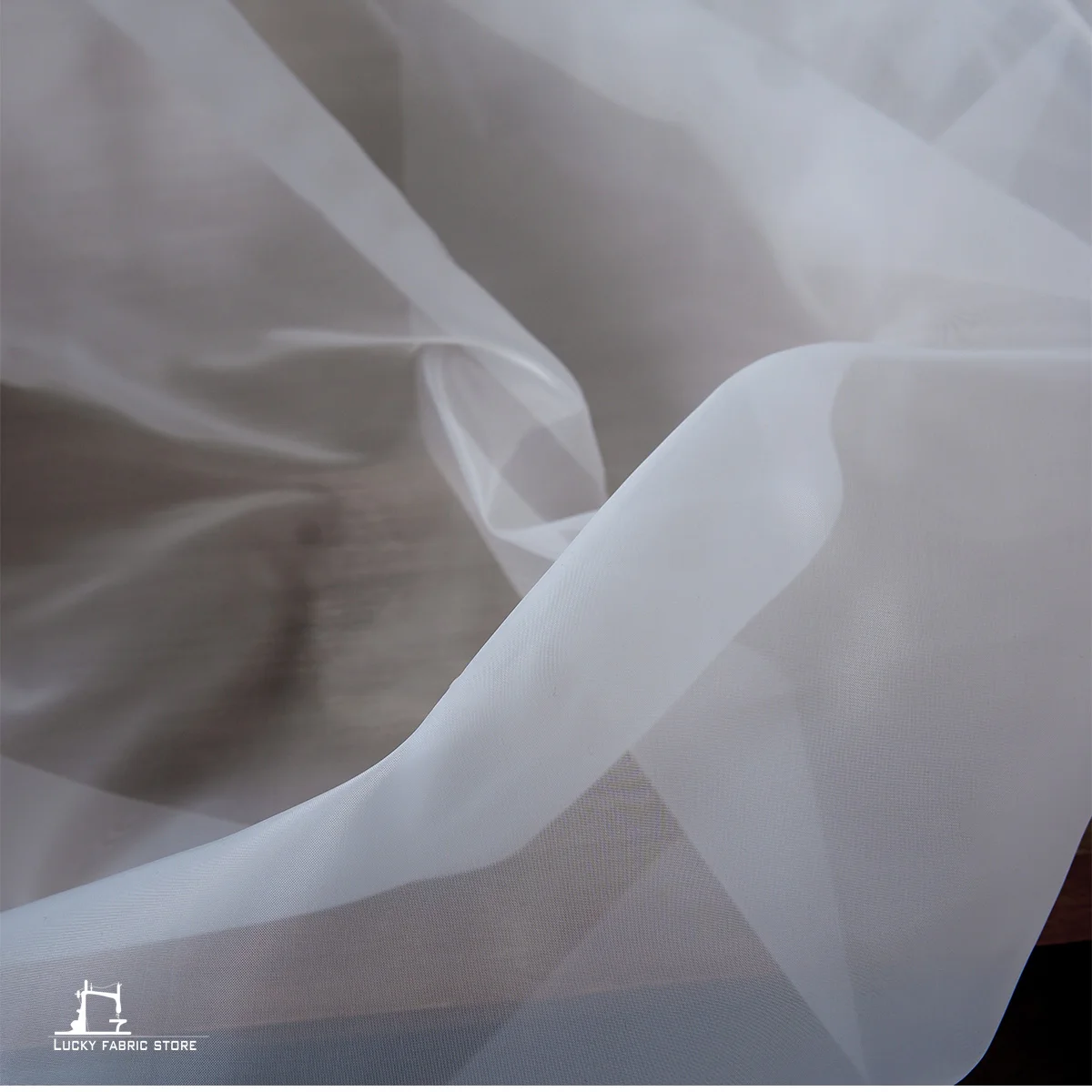 White mesh fabric, ultra sheer wedding dress, head veil, stretch white ...
