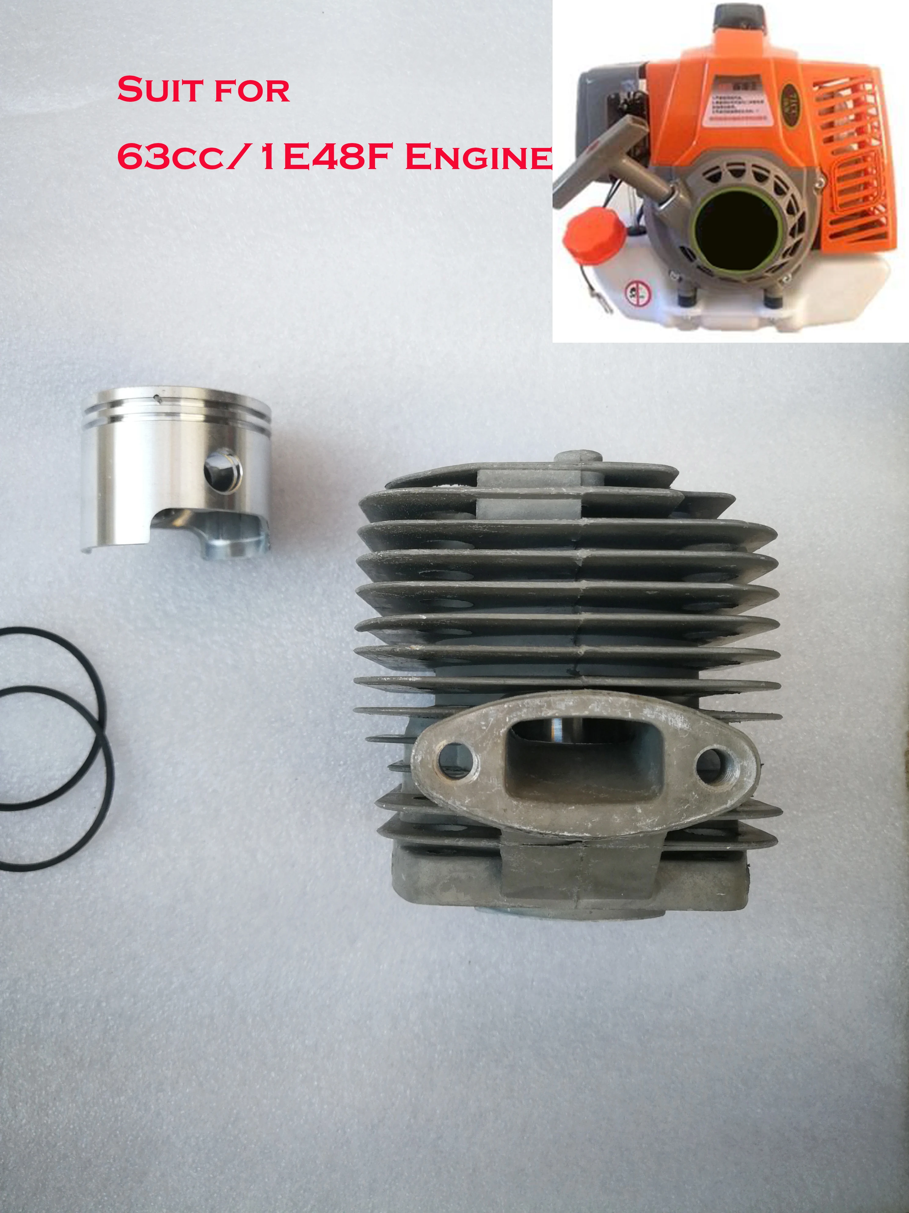Cylinder Piston Kit 48mm Set 1e48f Gasoline Engine 6300 63cc Goped Auger Drill Uber Scooter ...