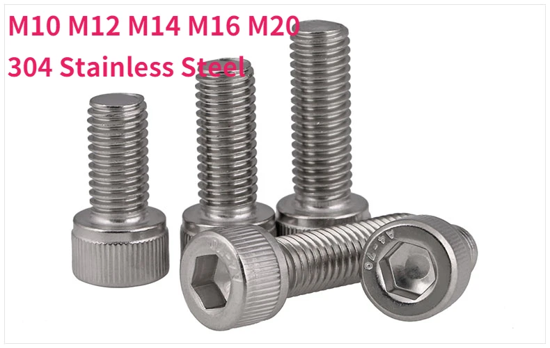 M10 M12 M14 M16 M20 304 Stainless Steel Cup Head Hexagon Socket Bolt ...