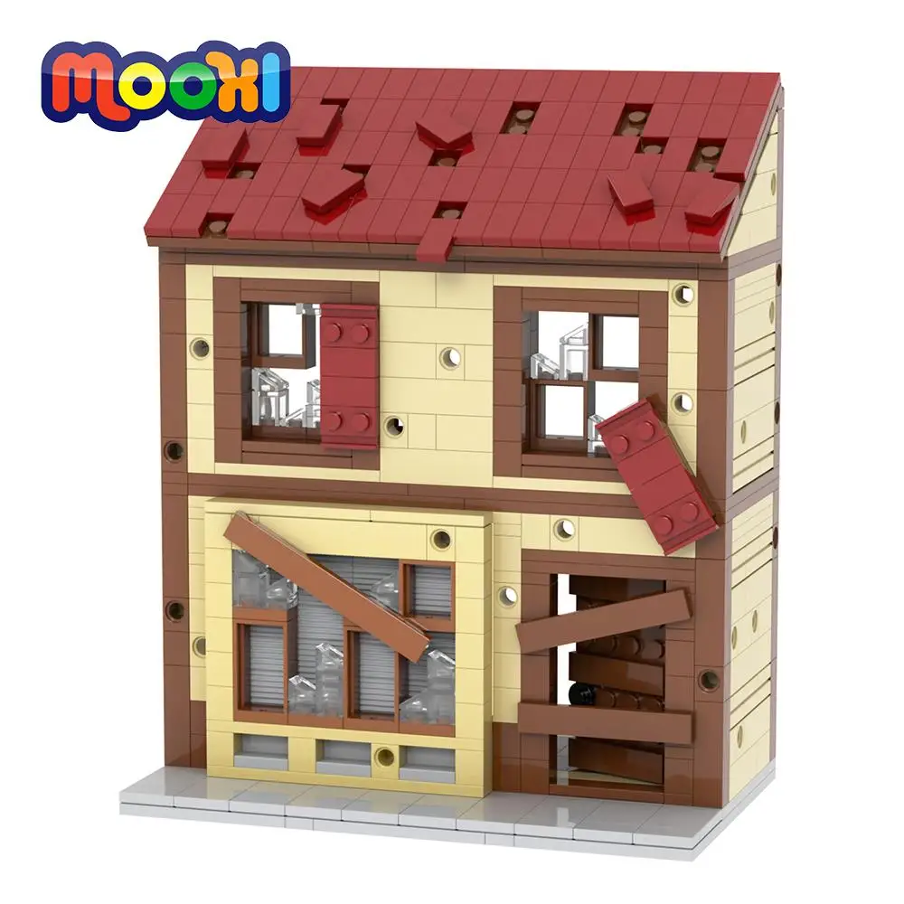 MOOXI-City-Military-Building-Blocks-667Pcs-WW2-Wars-Damaged-Houses ...